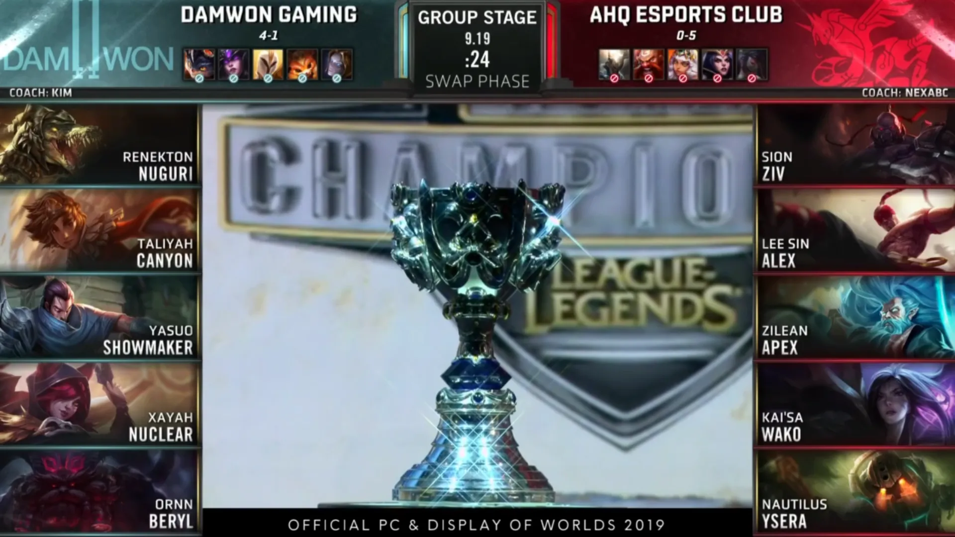 【2019世界賽】小組賽D8：最後戰役敗給DWG ahq零勝謝幕 -- 上報 / 遊戲